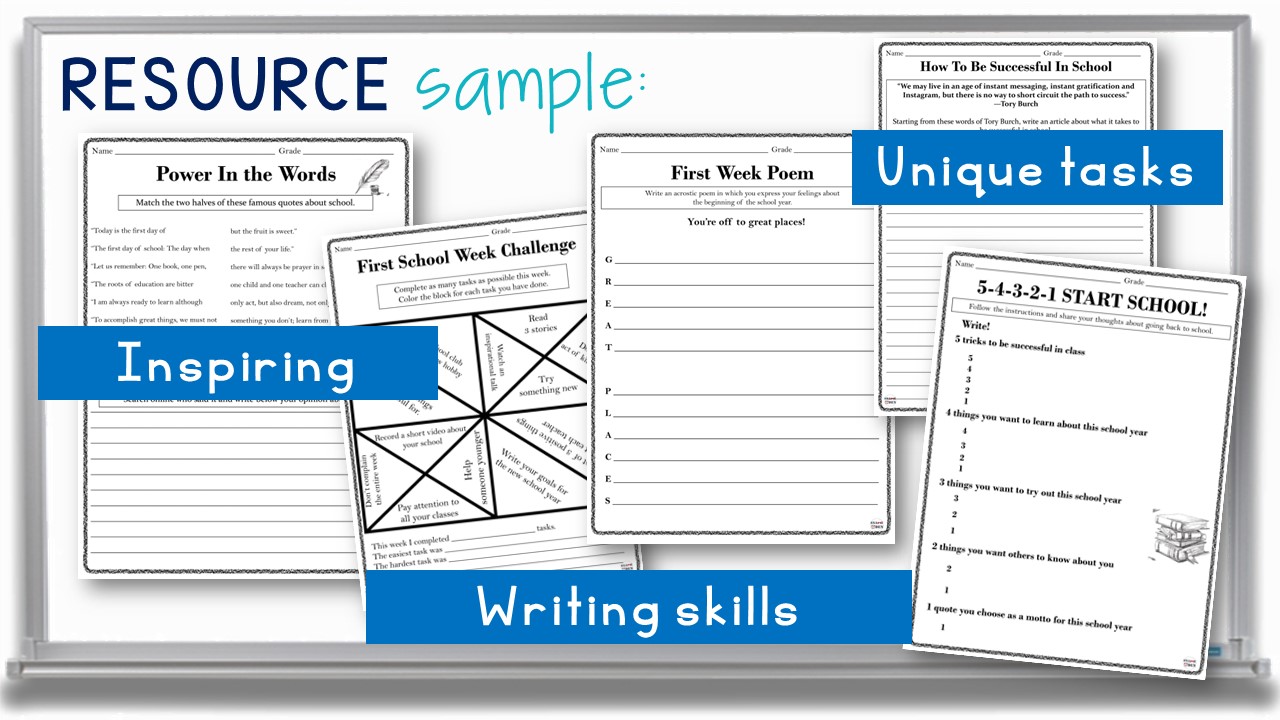 First Week of School Activities - Back To School Worksheets - Print and ...