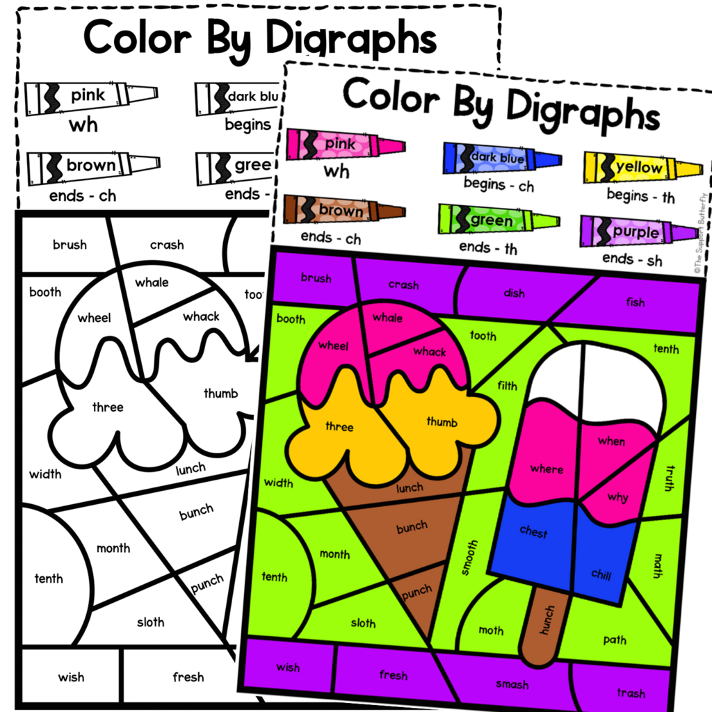 Summer Activities Color by Digraphs | Made By Teachers