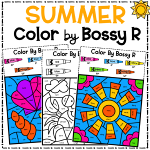 Summer Activities Color by Bossy R | Made By Teachers