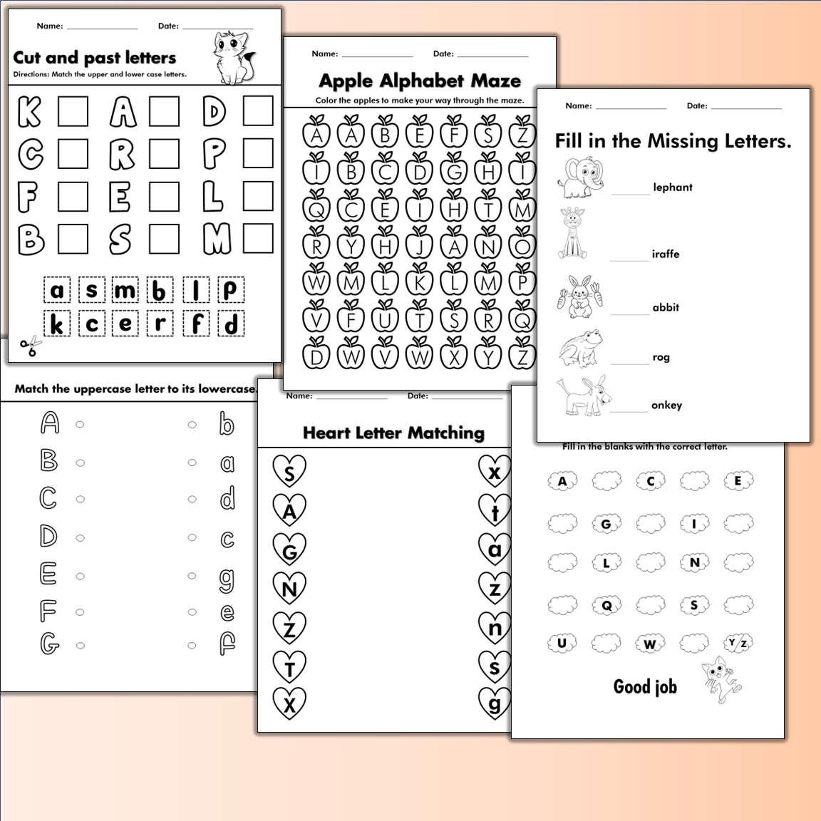 Alphabet Handwriting Practice Pages Tracing Worksheets | Made By Teachers