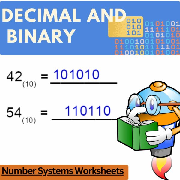 Number Systems Worksheets - Decimal and Binary Worksheets | Made By ...
