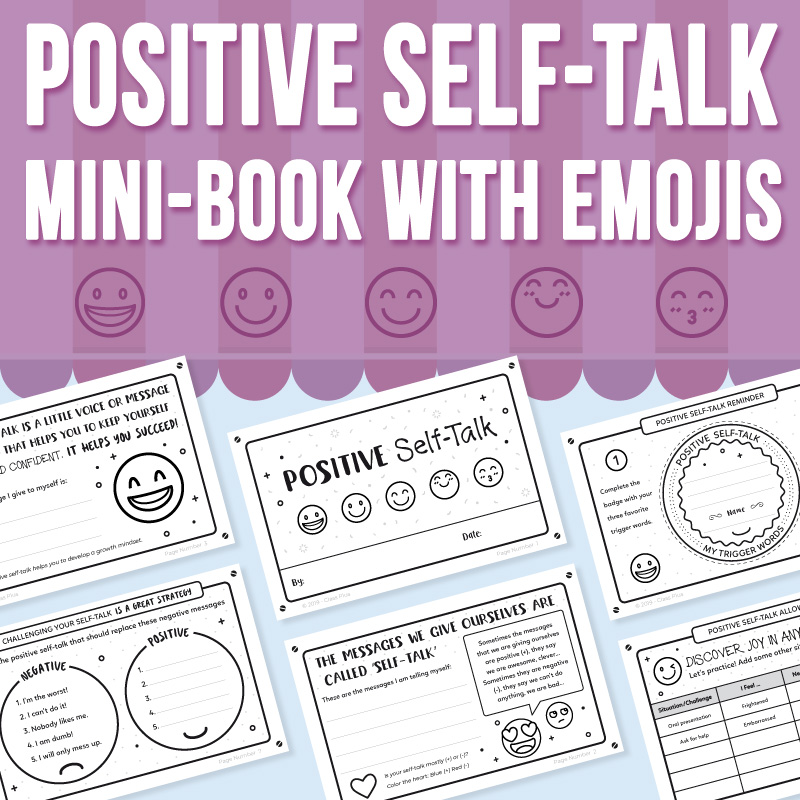 Positive Self-Talk | Mini Book With Emojis | Made By Teachers