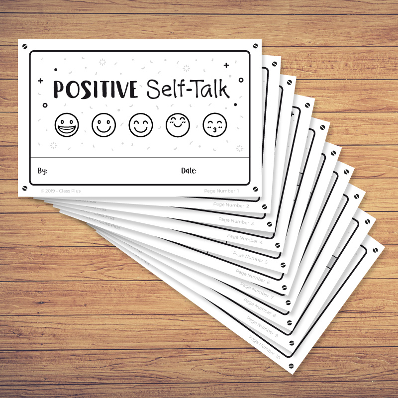 Positive Self-Talk | Mini Book With Emojis | Made By Teachers