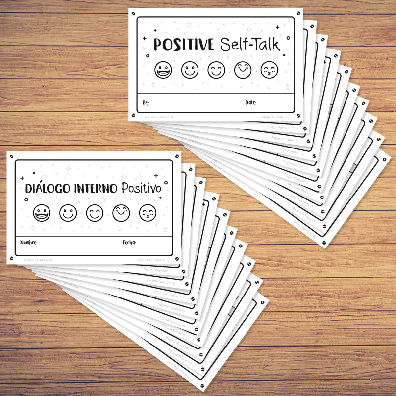 Positive Self-Talk Mini Books with Emojis BUNDLE | Made By Teachers