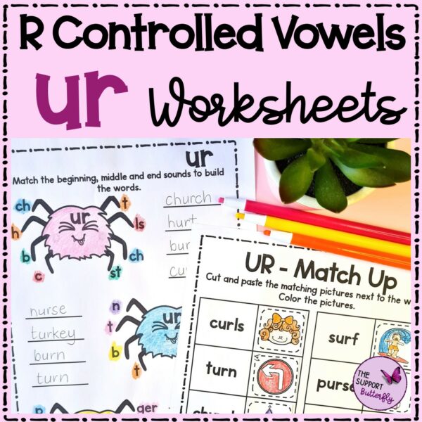 Bossy R Controlled Vowels Worksheets for UR | Made By Teachers