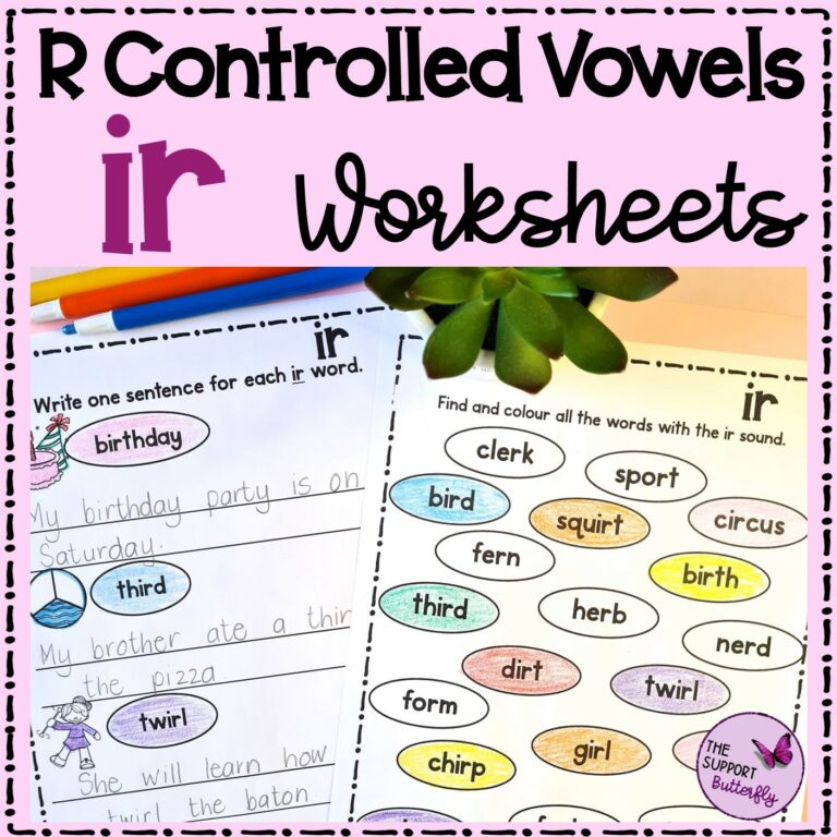 Bossy R Controlled Vowels Worksheets for IR | Made By Teachers