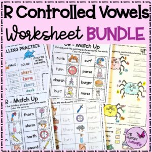 R Controlled Vowel Worksheets Bundle | AR ER IR OR UR - Made By Teachers
