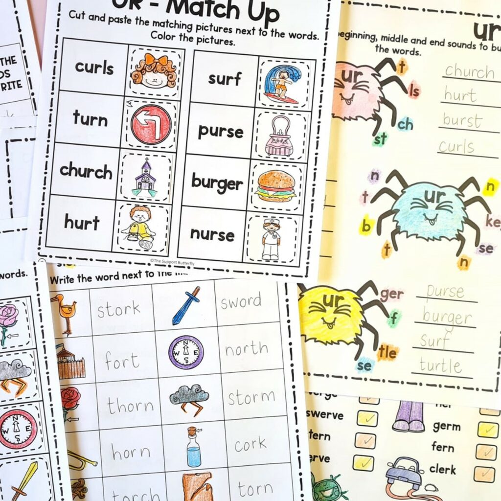 R Controlled Vowel Worksheets Bundle | AR ER IR OR UR | Made By Teachers