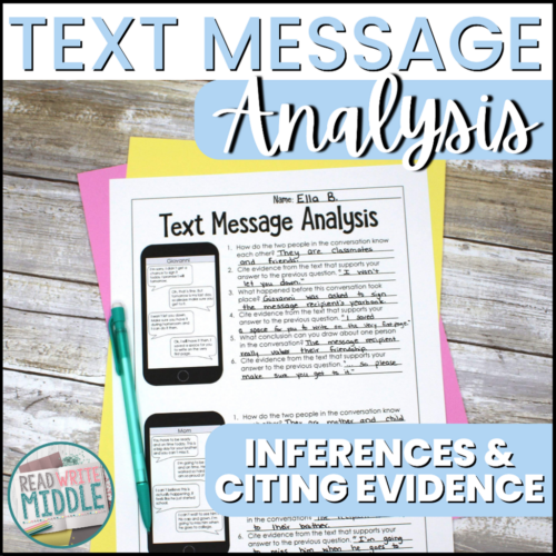 End of the Year Summer Text Message Analysis Making Inferences | Made ...