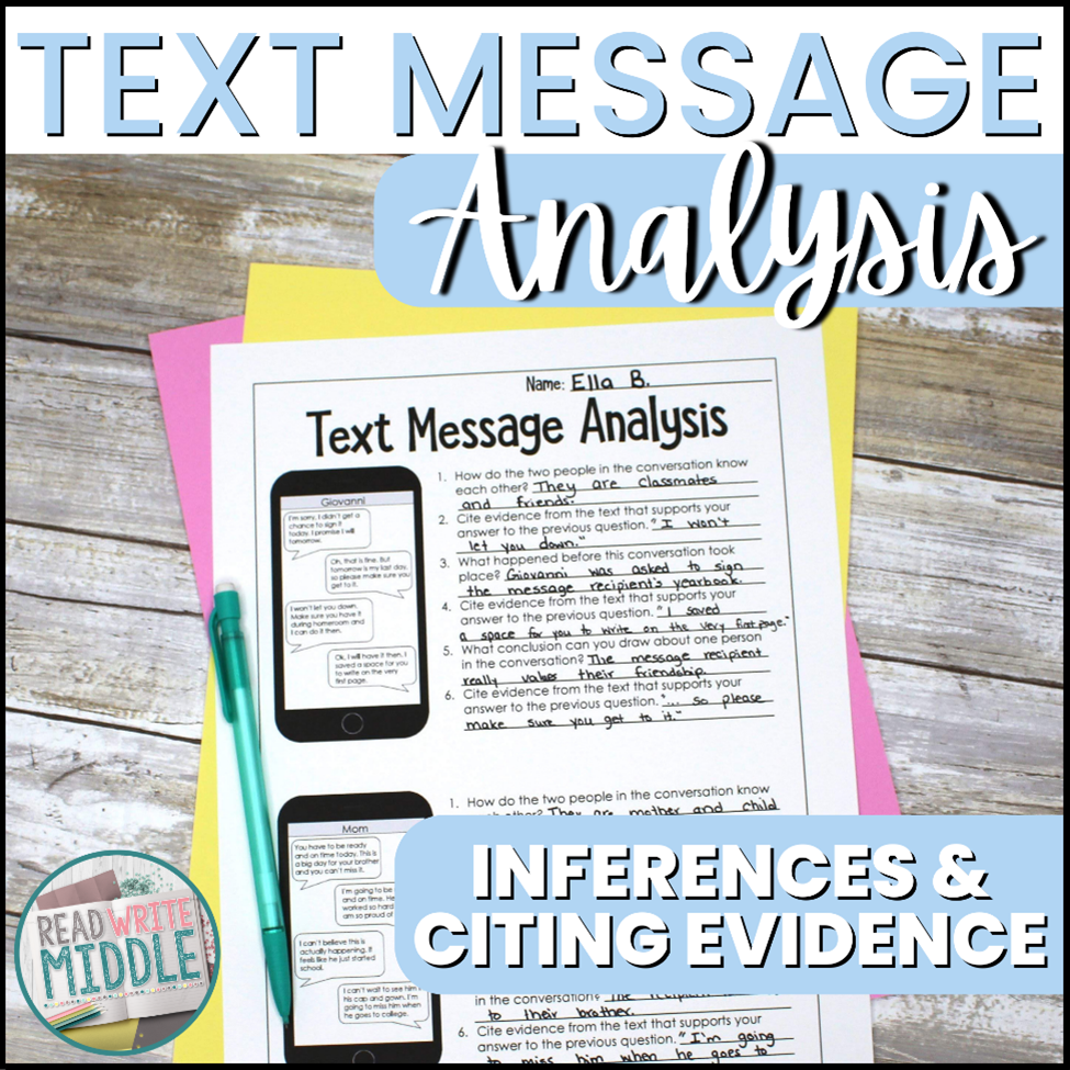 End of the Year Summer Text Message Analysis Making Inferences | Made ...