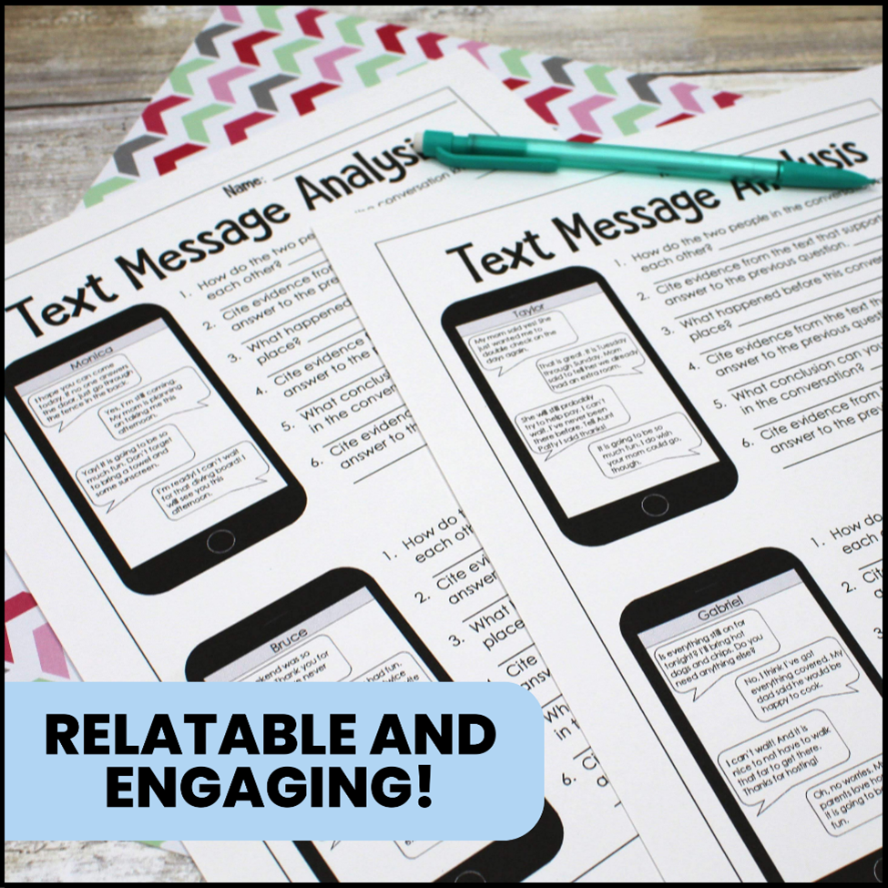 End of the Year Summer Text Message Analysis Making Inferences | Made ...