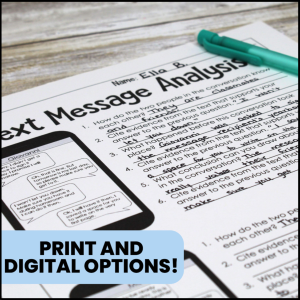 End of the Year Summer Text Message Analysis Making Inferences | Made ...