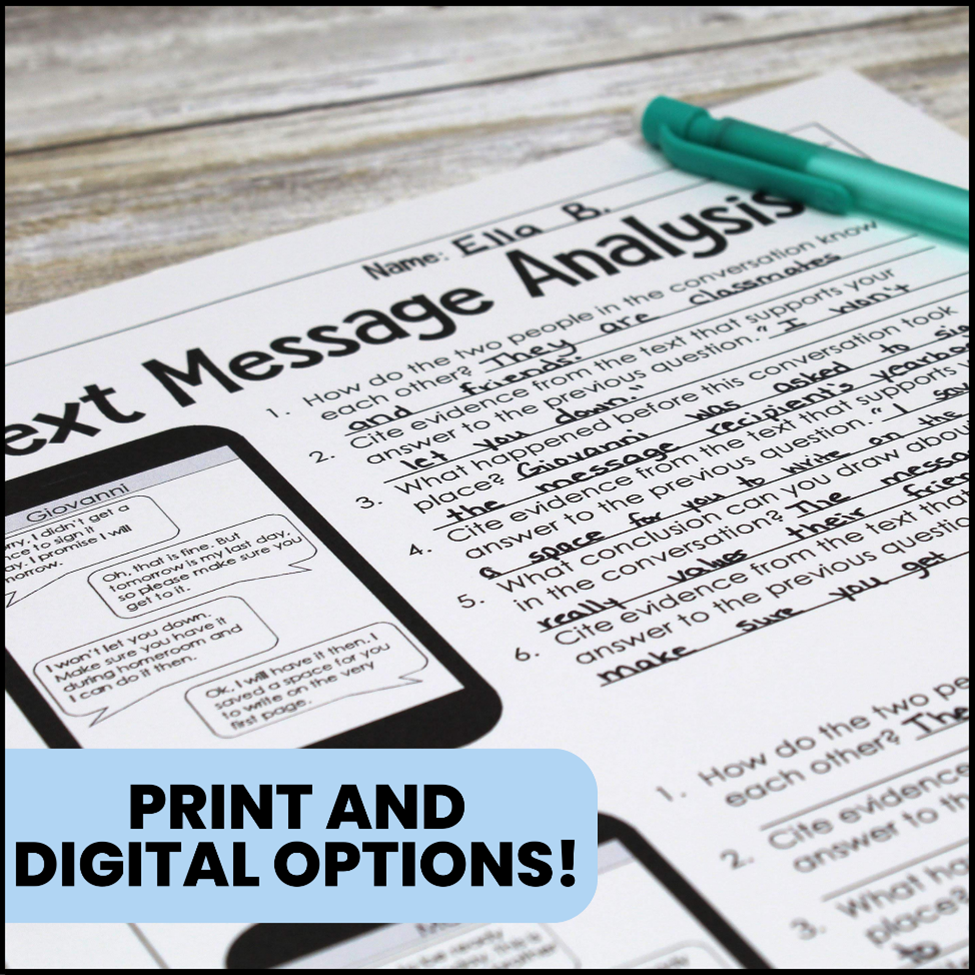 End of the Year Summer Text Message Analysis Making Inferences | Made ...