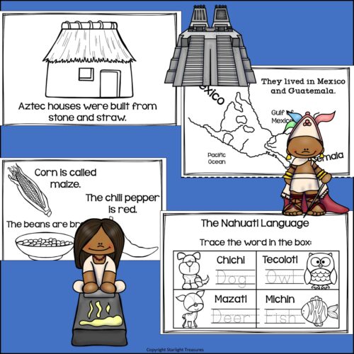 Aztec Mini Book for Early Readers - Ancient Civilizations Activities ...