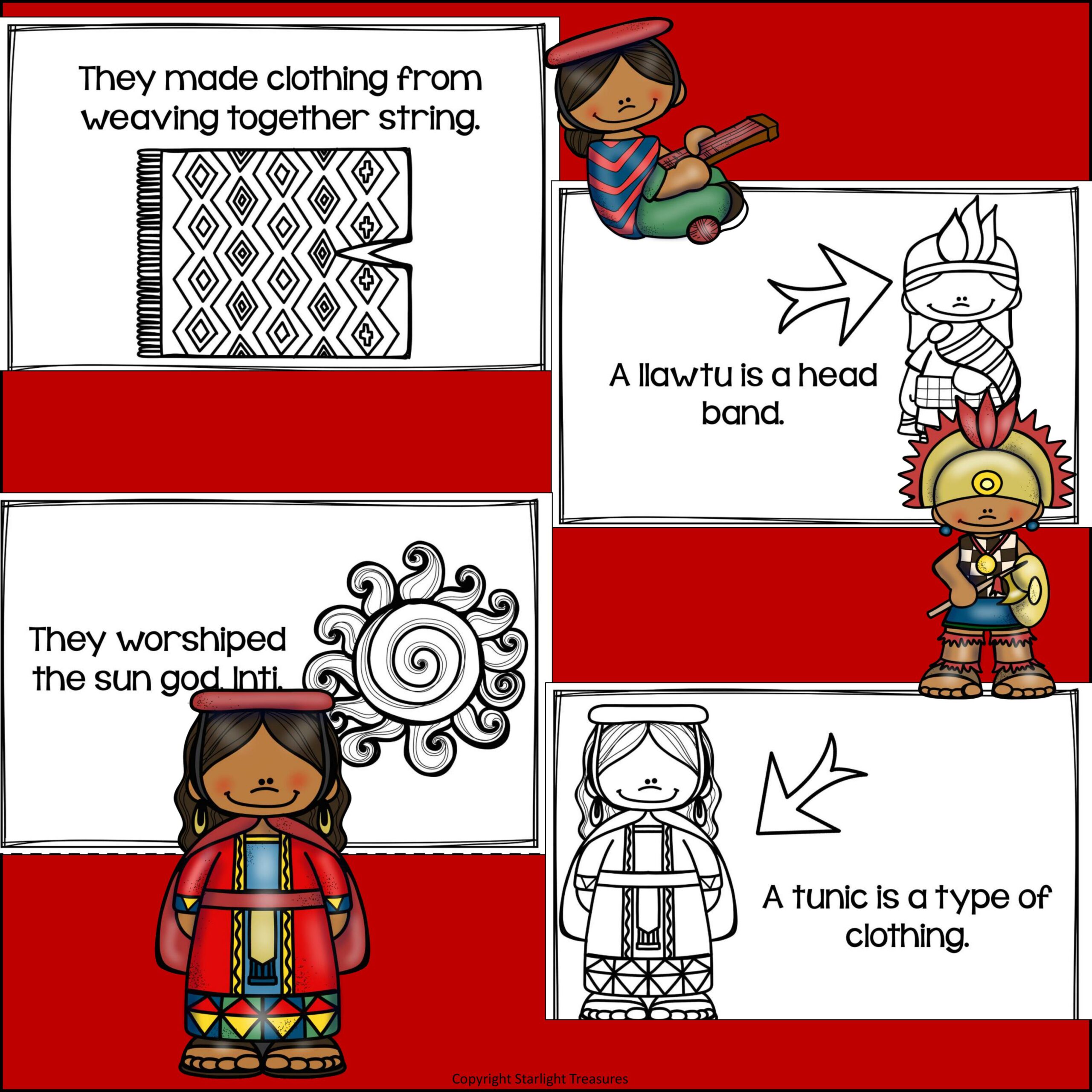 Inca Mini Book for Early Readers - Ancient Civilizations Activities ...