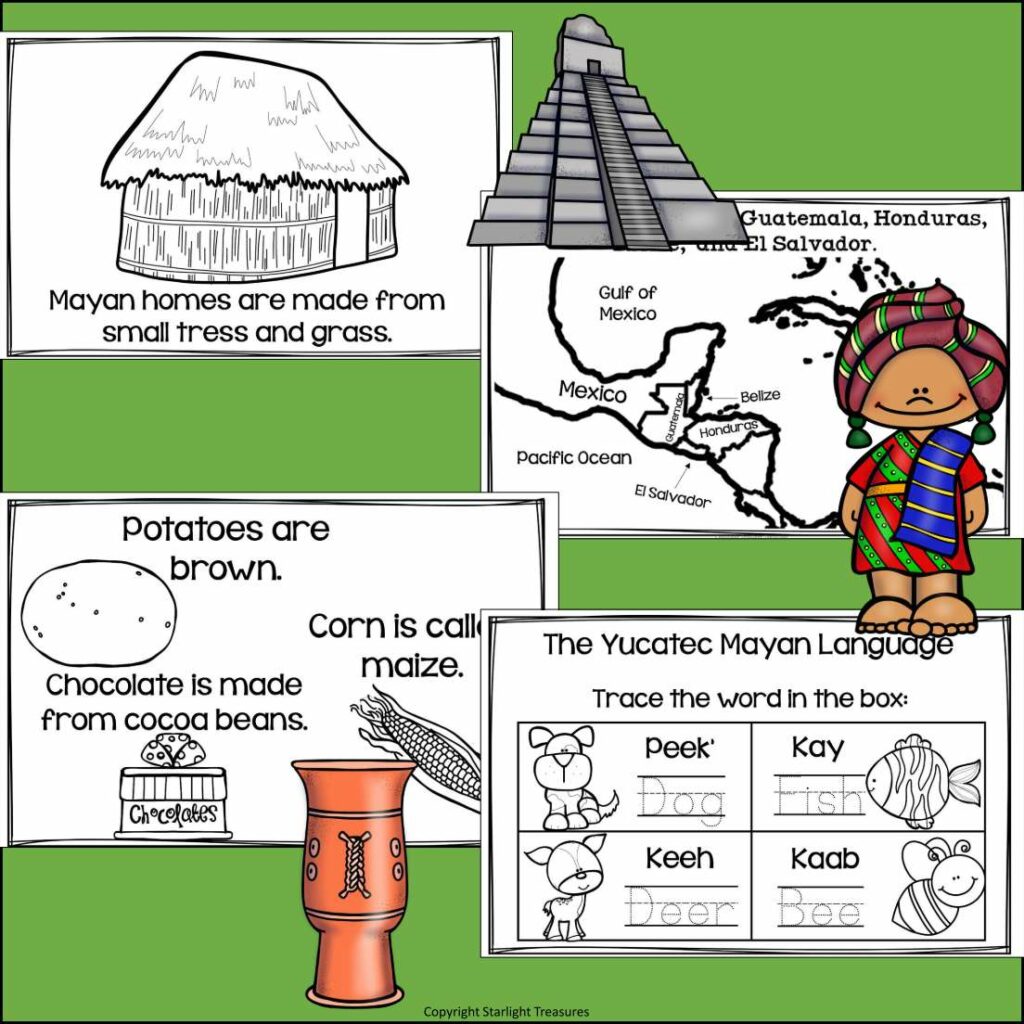 Mayan Mini Book for Early Readers - Ancient Civilizations Activities ...