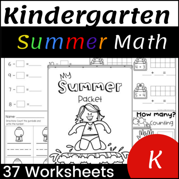 Kindergarten Worksheets for Summer - Addition & Subtraction Math | Made ...