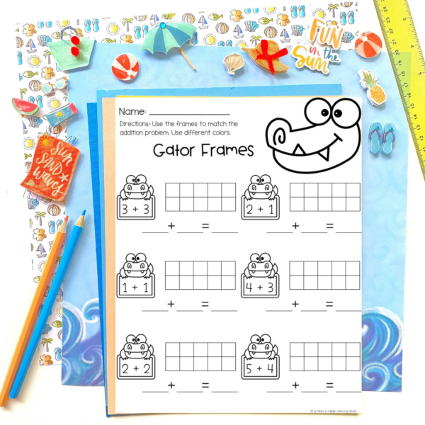Kindergarten Worksheets for Summer - Addition & Subtraction Math - Made ...