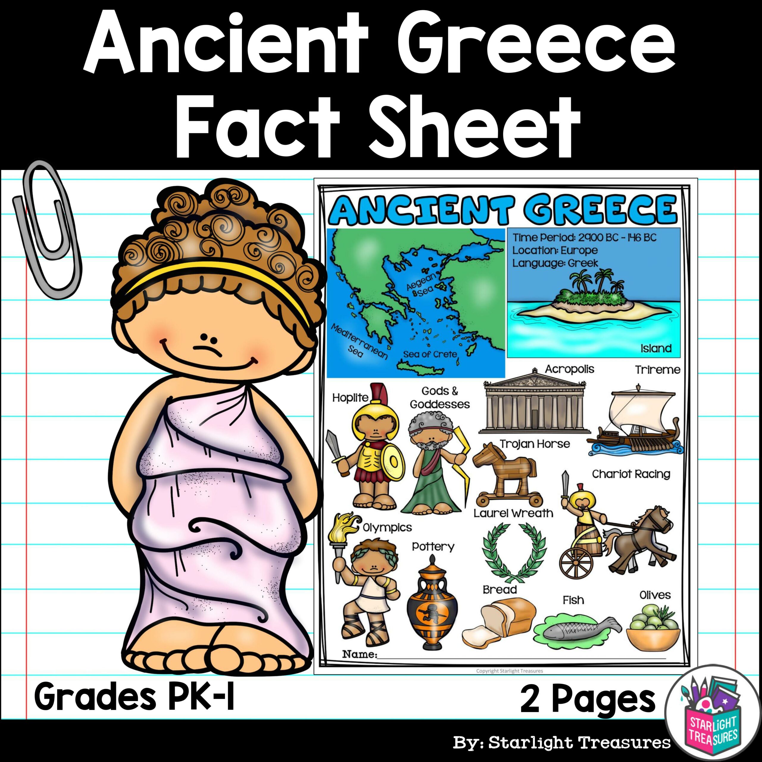 Ancient Greece Fact Sheet for Early Readers | Made By Teachers