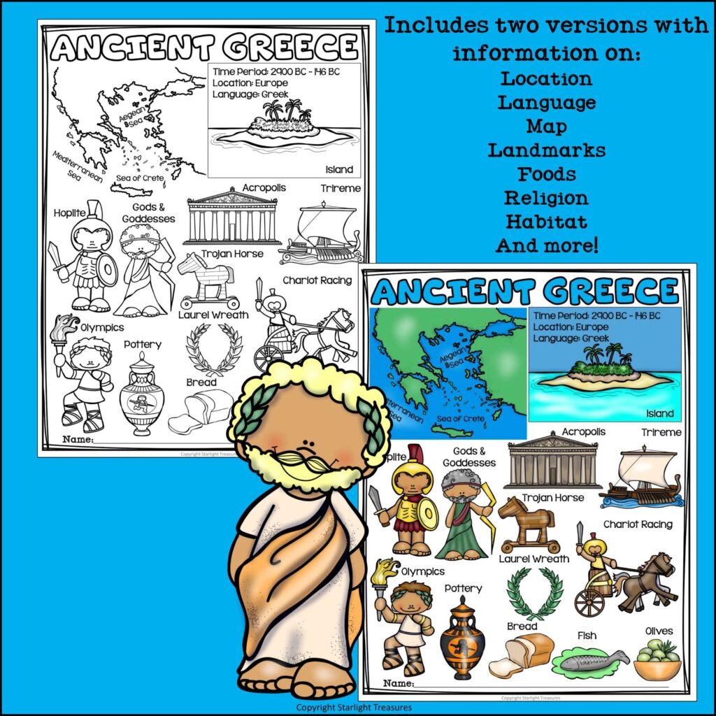 Ancient Greece Fact Sheet for Early Readers | Made By Teachers