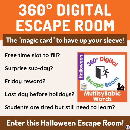 Halloween Escape Room | Multisyllabic Words | Haunted House Escape Room ...