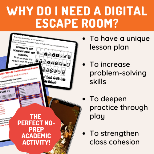 Halloween Escape Room | Multisyllabic Words | Haunted House Escape Room ...