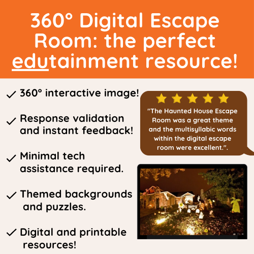 Halloween Escape Room | Multisyllabic Words | Haunted House Escape Room ...