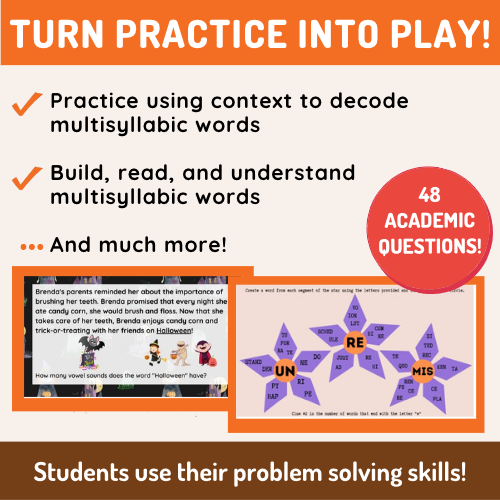 Halloween Escape Room | Multisyllabic Words | Haunted House Escape Room ...