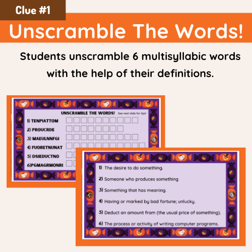 Halloween Escape Room | Multisyllabic Words | Haunted House Escape Room ...