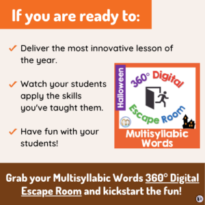 Halloween Escape Room | Multisyllabic Words | Haunted House Escape Room ...