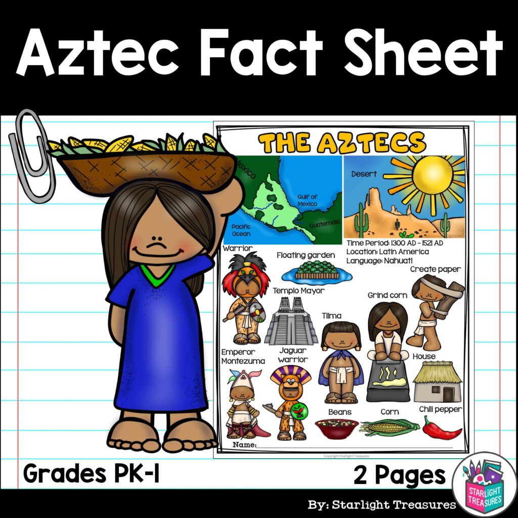 Aztec Fact Sheet for Early Readers | Made By Teachers