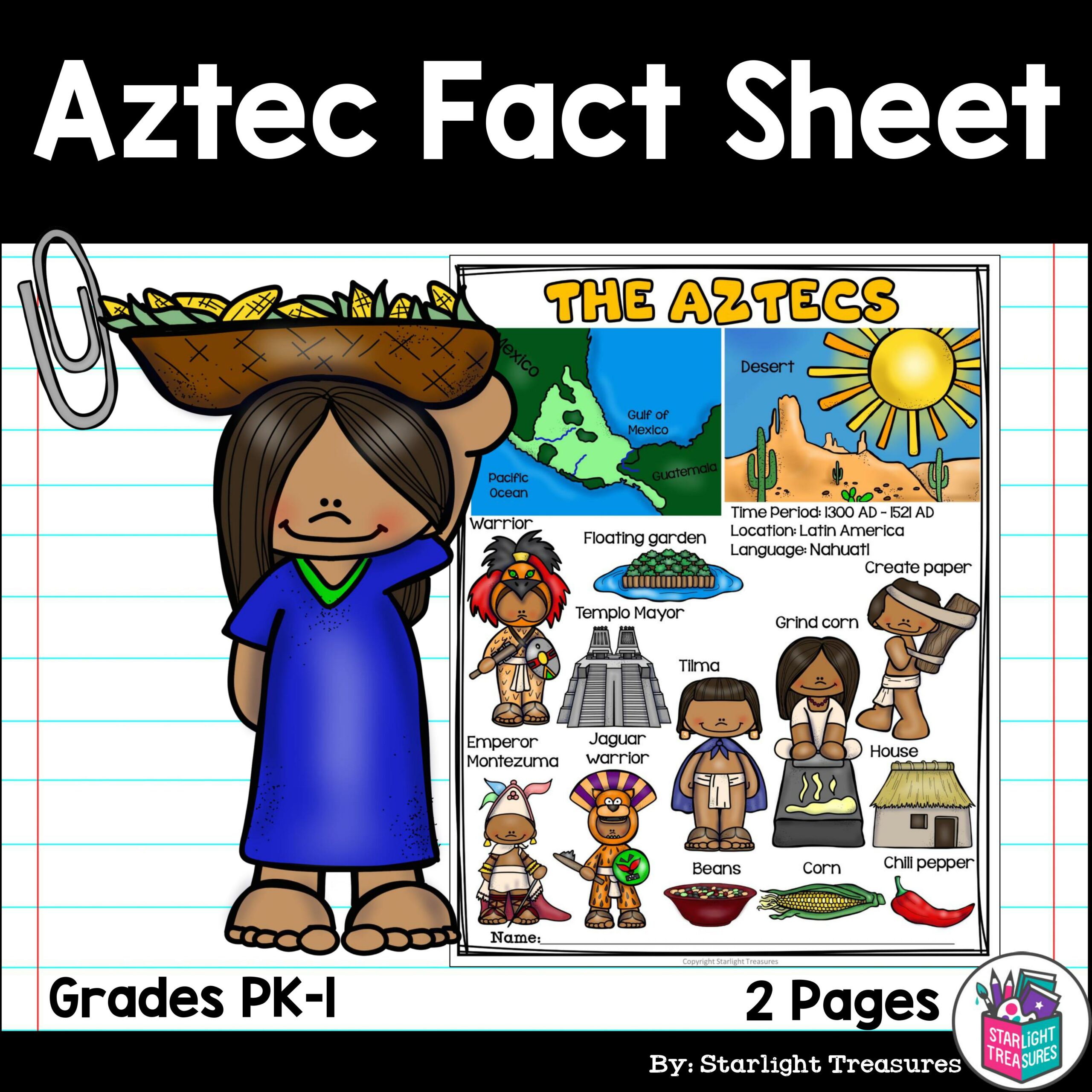 Aztec Fact Sheet for Early Readers | Made By Teachers
