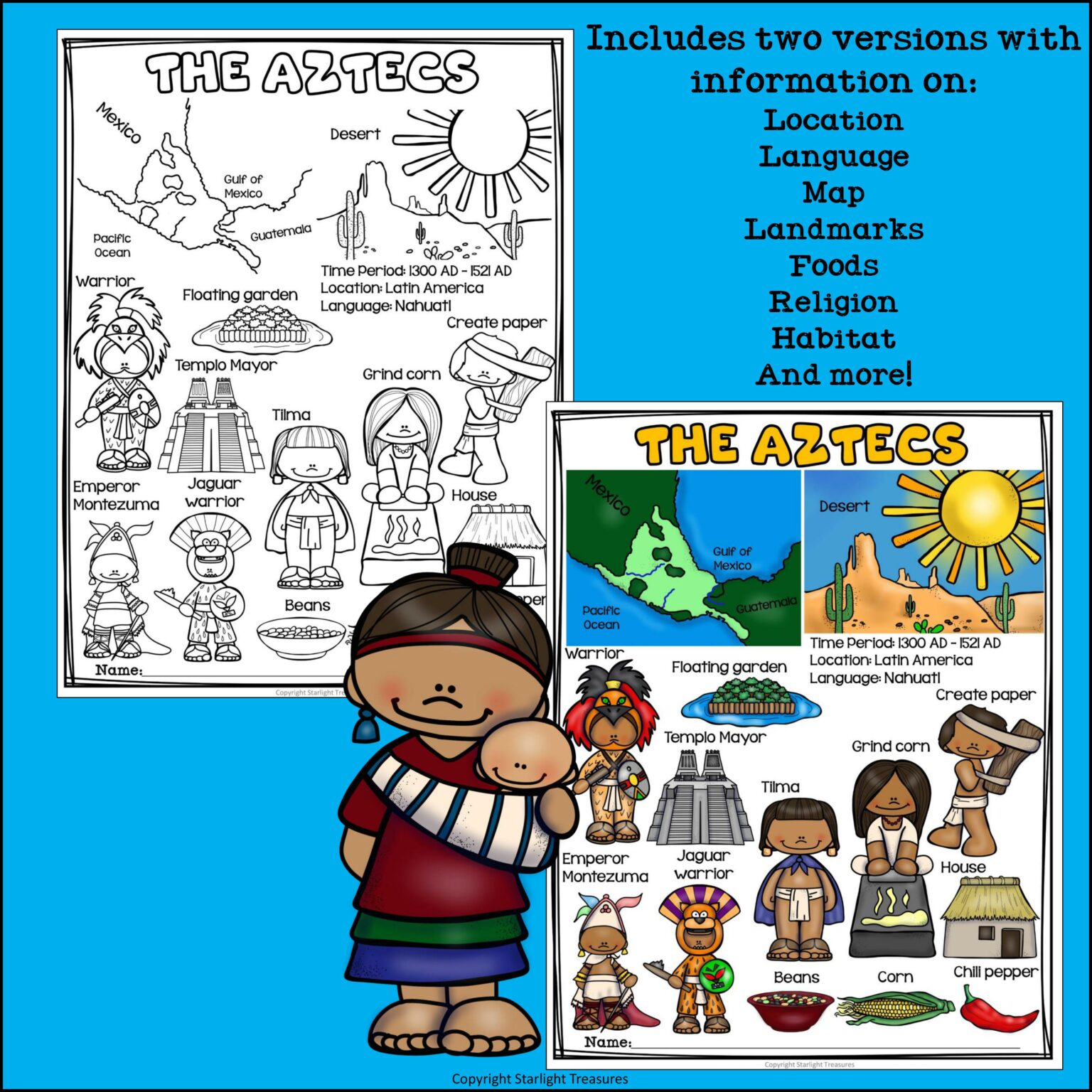 Aztec Fact Sheet for Early Readers | Made By Teachers