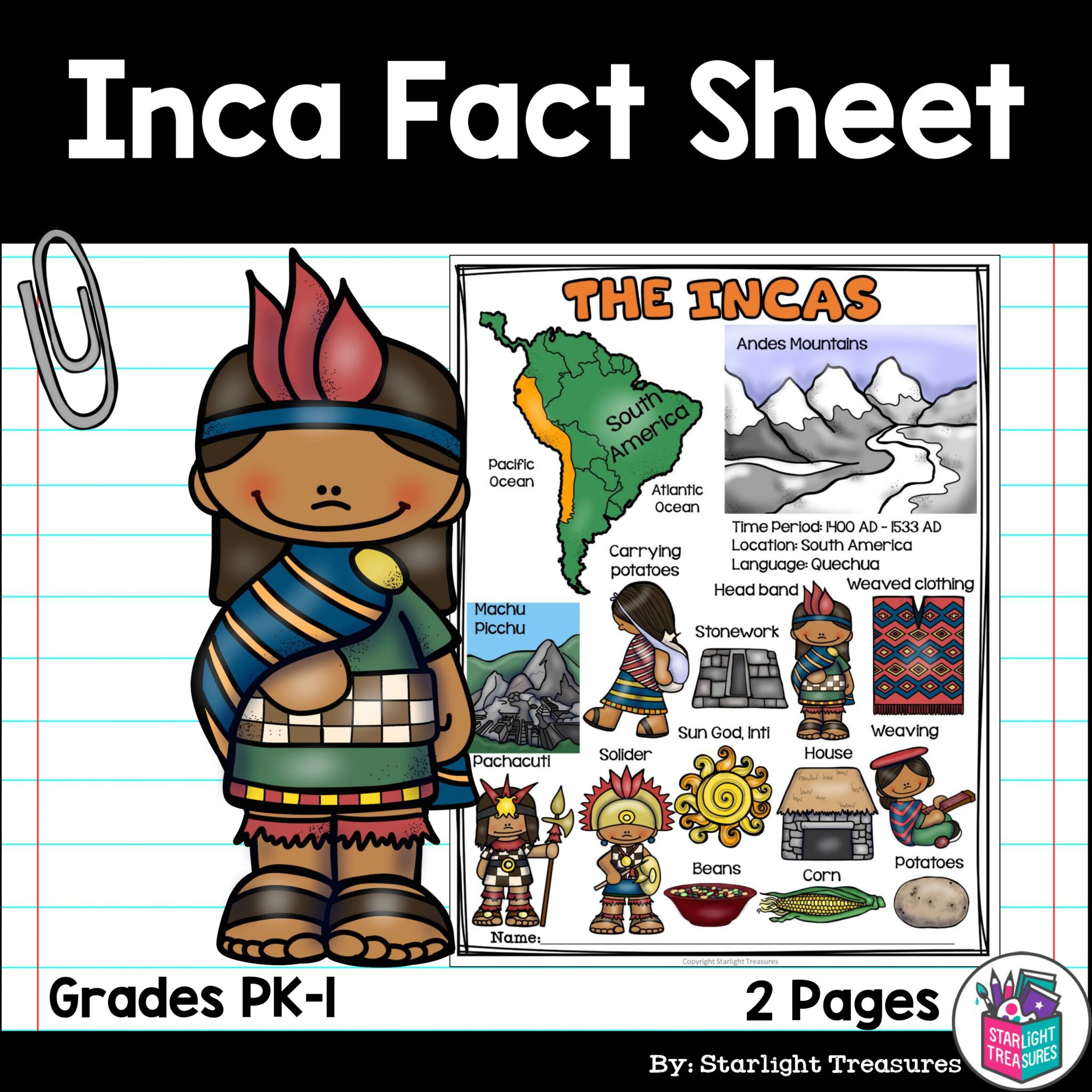 Inca Fact Sheet for Early Readers | Made By Teachers