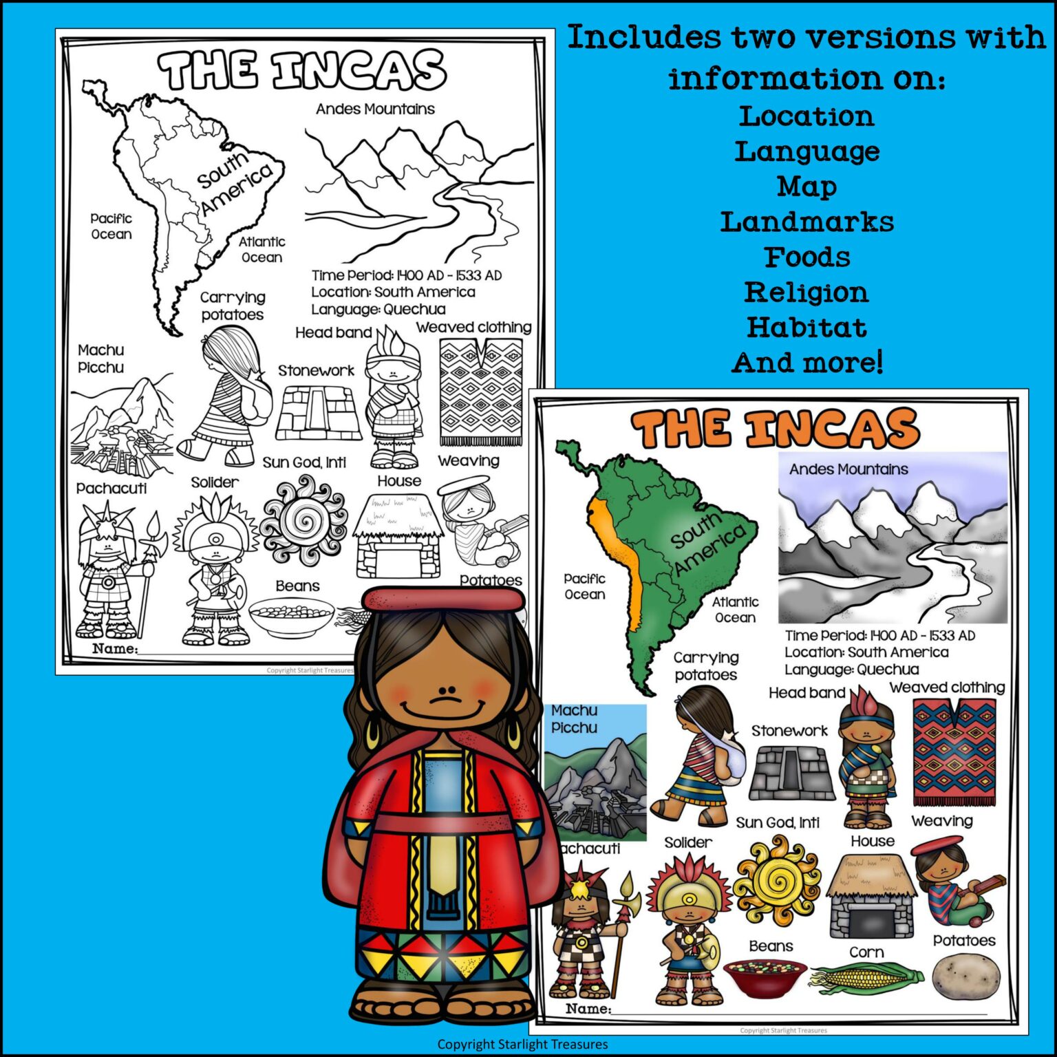 Inca Fact Sheet for Early Readers | Made By Teachers