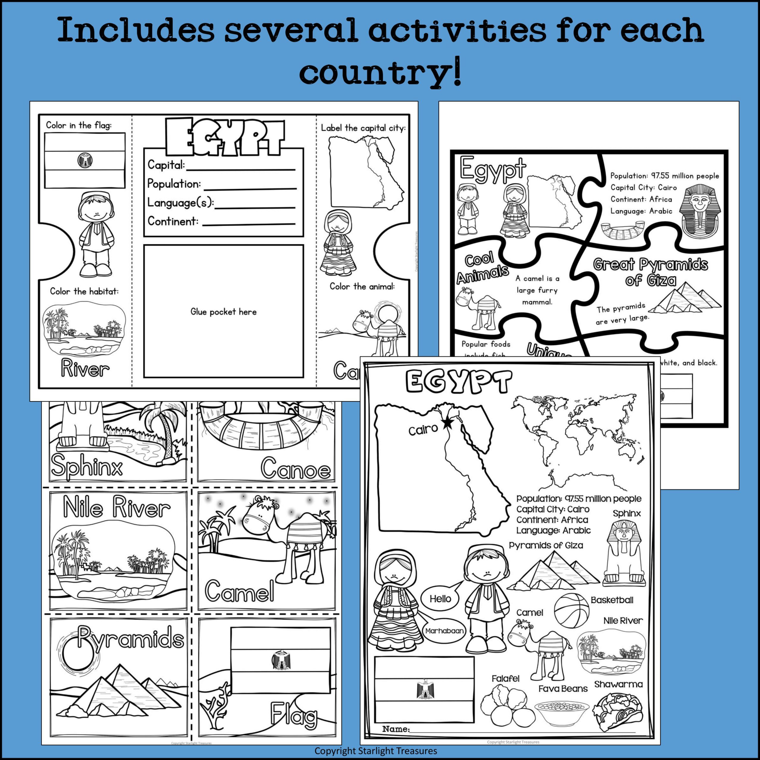 All About Africa Complete Unit with Activities for Early Readers | Made ...