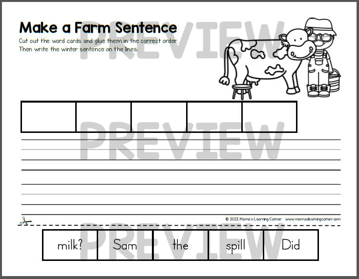 Farm Worksheets for Kindergarten and First Grade | Made By Teachers