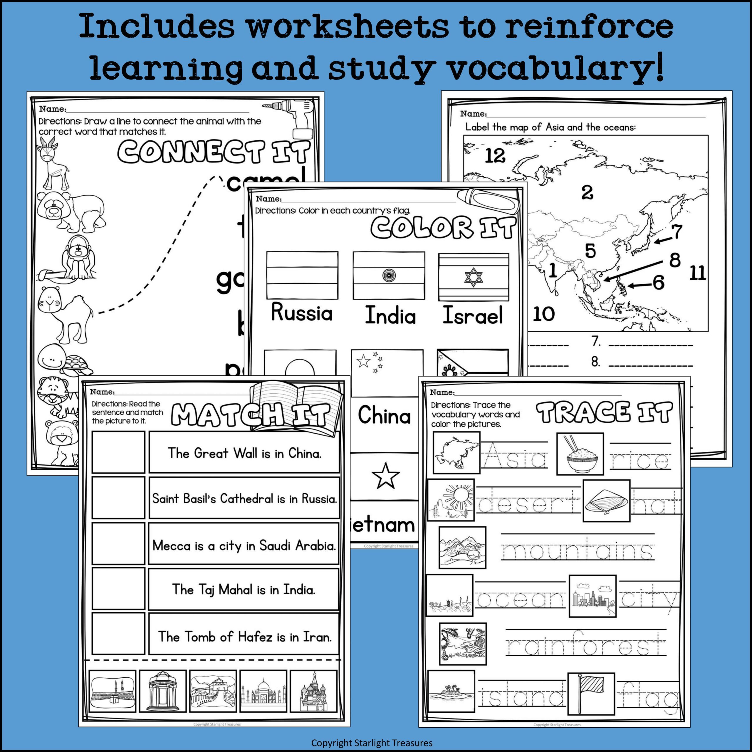 All About Asia Complete Unit with Activities for Early Readers | Made ...