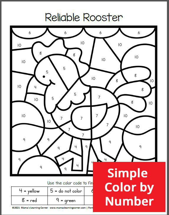 Color By Number Worksheets Farm Theme | Made By Teachers