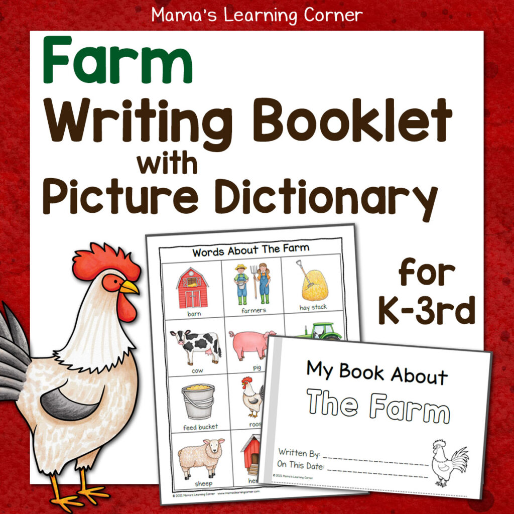 Farm Writing Booklet with Picture Dictionary | Made By Teachers