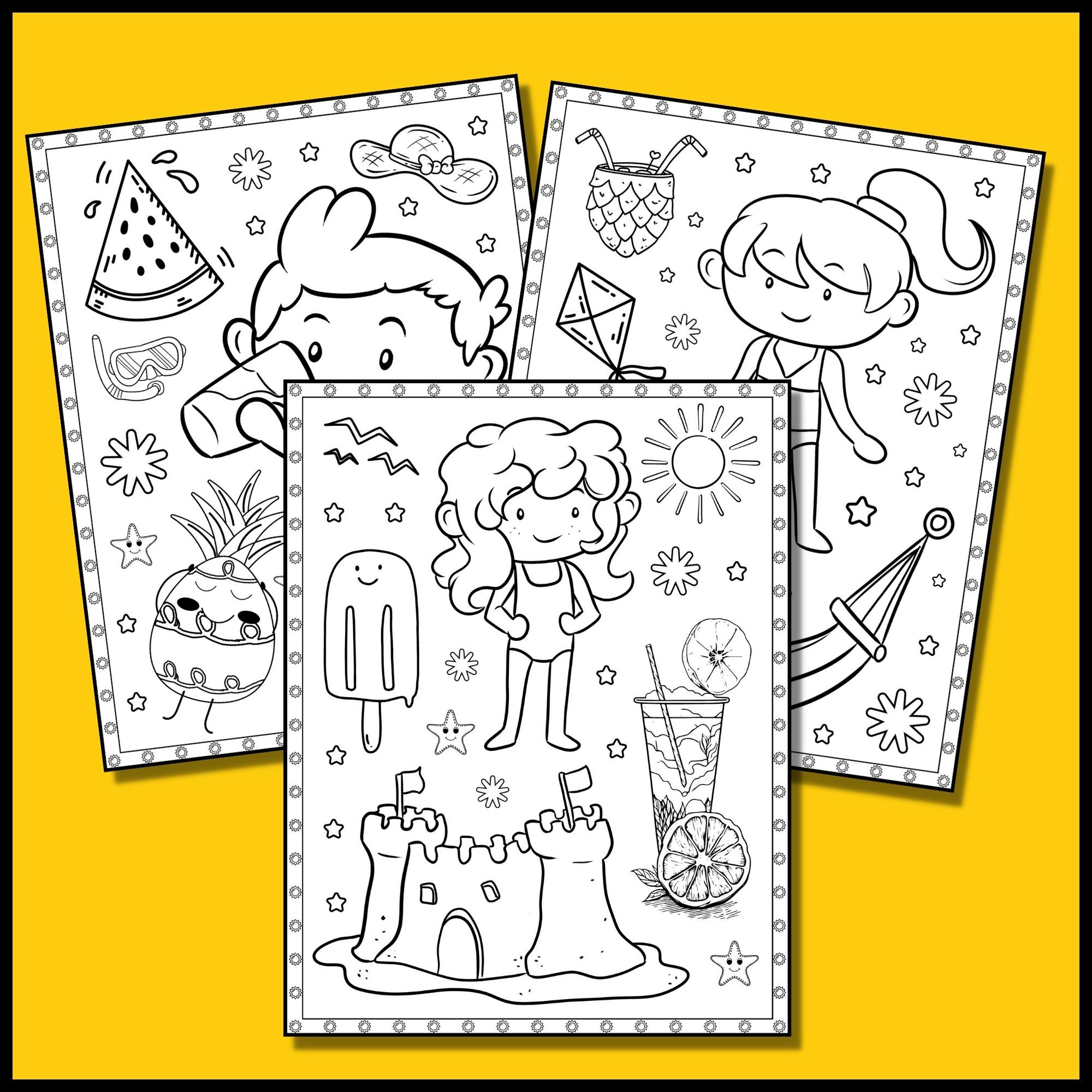 Summer Coloring Pages | End of the Year Coloring Pages| 30 Sheets To ...