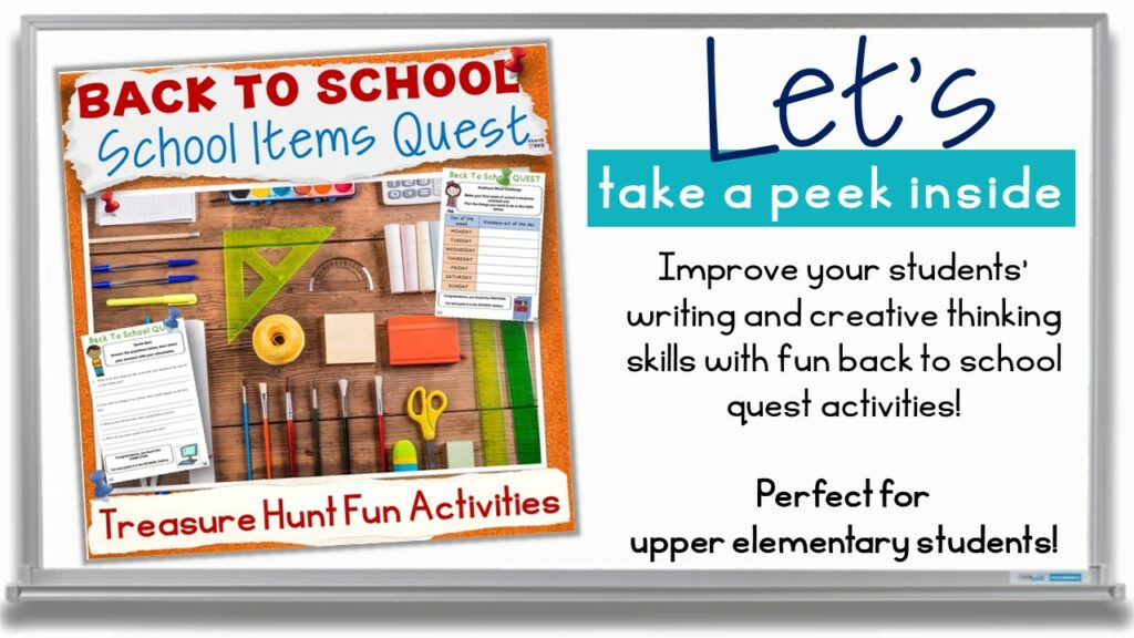 Back To School Quest - New Year Treasure Hunt Activities - Print and ...