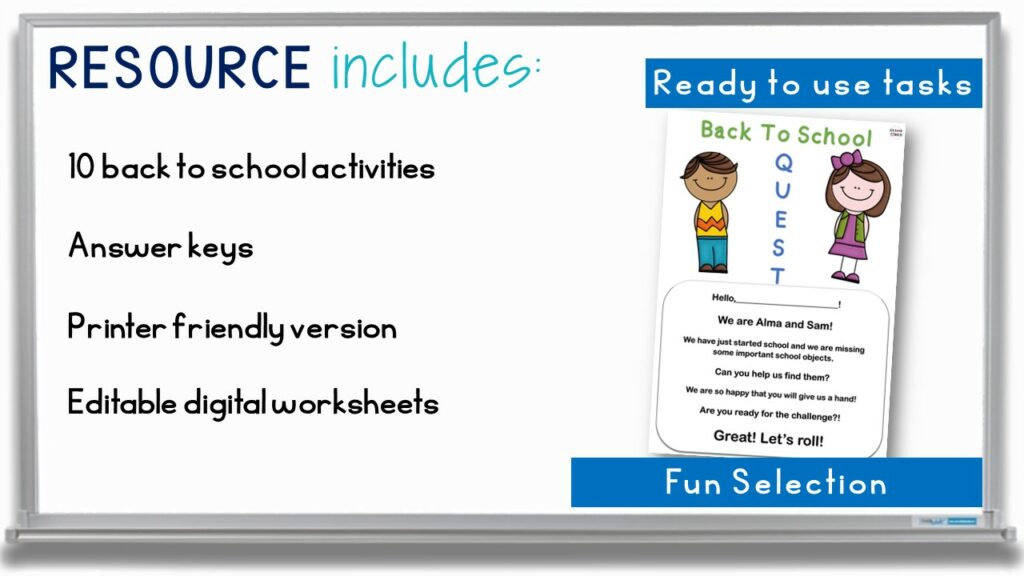 Back To School Quest - New Year Treasure Hunt Activities - Print and ...