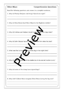 Arthur Conan Doyle "Silver Blaze" worksheets | Made By Teachers