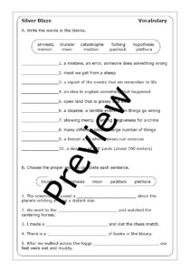 Arthur Conan Doyle "Silver Blaze" worksheets | Made By Teachers