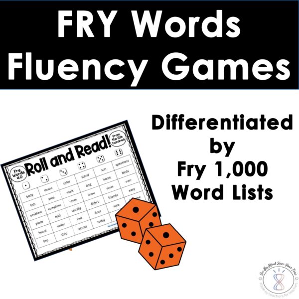 Fry 1000 Words - Multisyllabic Word List - Fluency Intervention Games ...