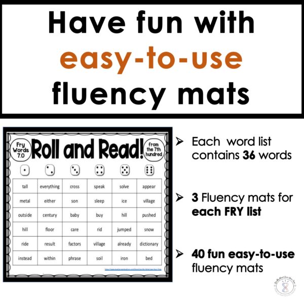 Fry 1000 Words - Multisyllabic Word List - Fluency Intervention Games ...