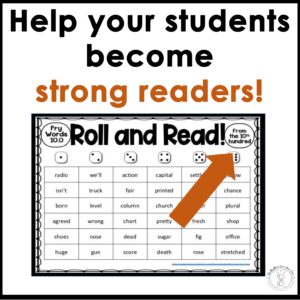 Fry 1000 Words - Multisyllabic Word List - Fluency Intervention Games ...