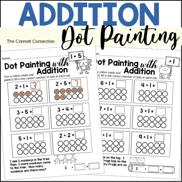 Addition Dot Painting Worksheets for Addition within 10 | Made By Teachers