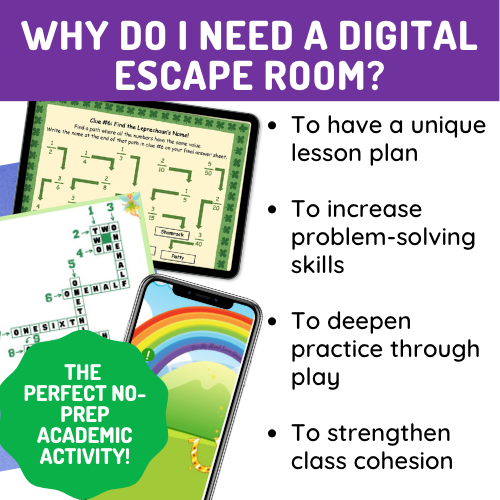 St. Patrick's Day Escape Room | St. Patrick's Day Math Worksheets ...